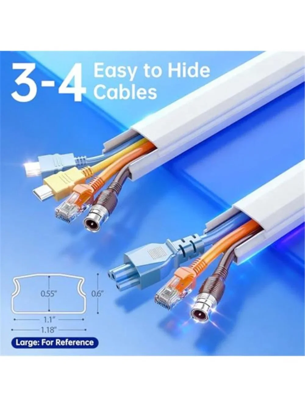 Other | Tv Cord Hider Cable Raceway Wall Wire Cover Cable Management ...